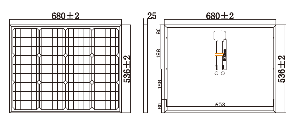 55 Watt Poly Solar Panel - Customized Size and Specs Option – AINOGY